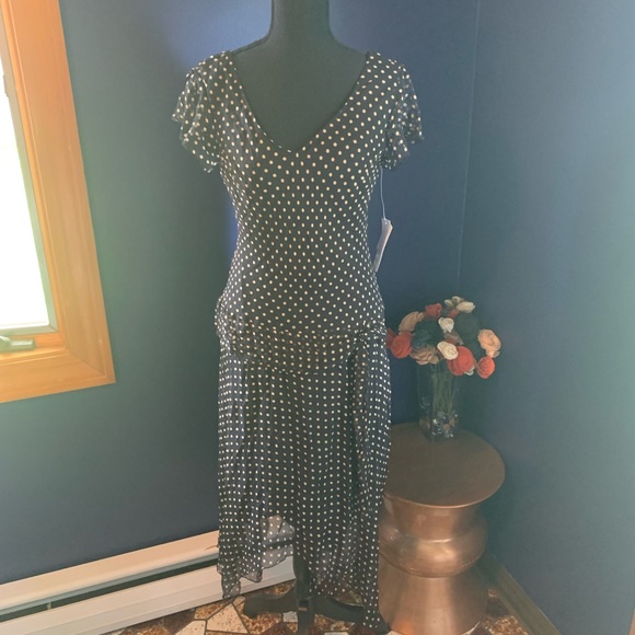 jonathan martin | Dresses | Nwt Jonathan Martin Silk Polka Dot Dress ...